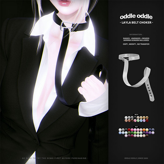 Second Life Marketplace - oddle oddle. layla belt choker